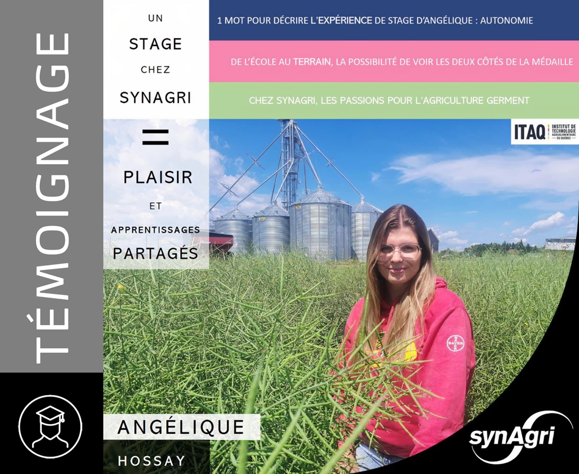 Stage Synagri 2022 – Agriculture – Témoignage – Angélique Hossay - Synagri