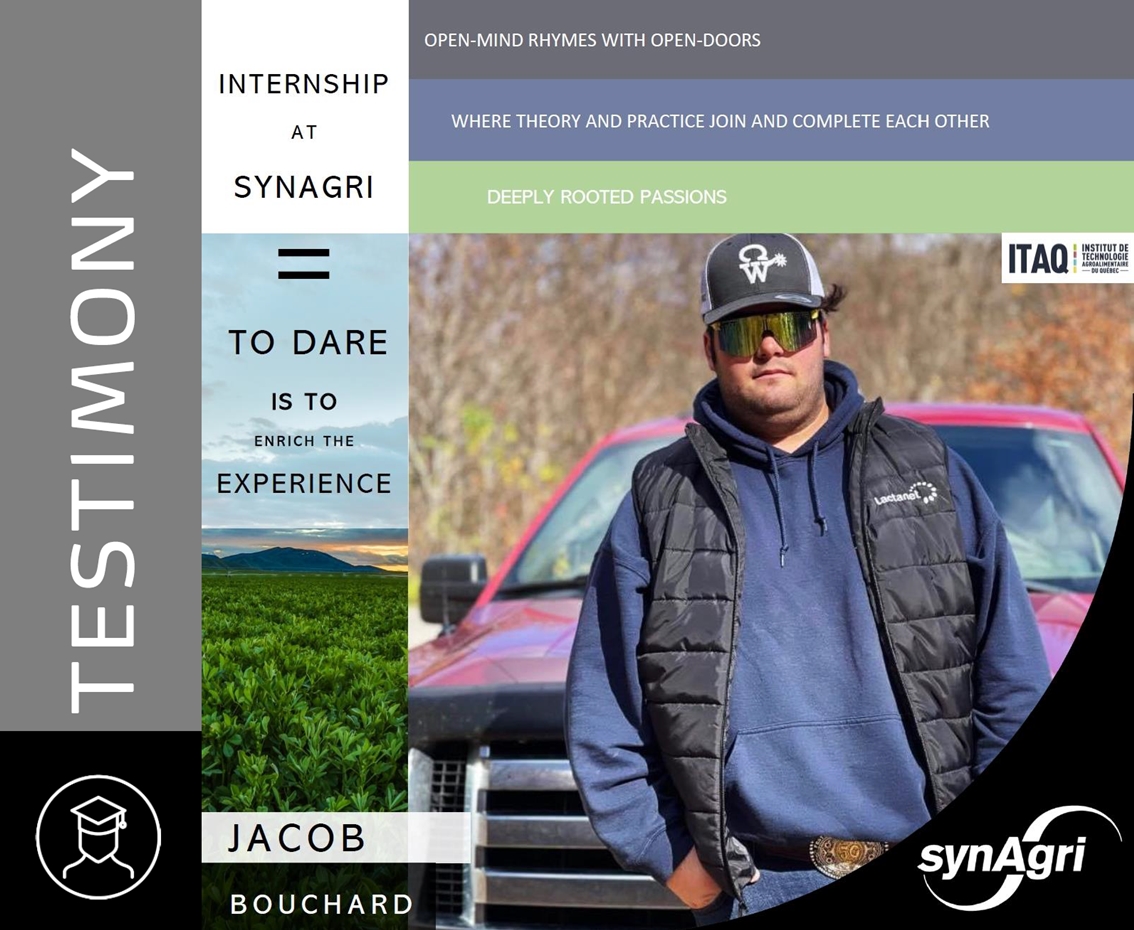 Synagri Internship 2022 – Agriculture – Testimony – Jacob Bouchard ...