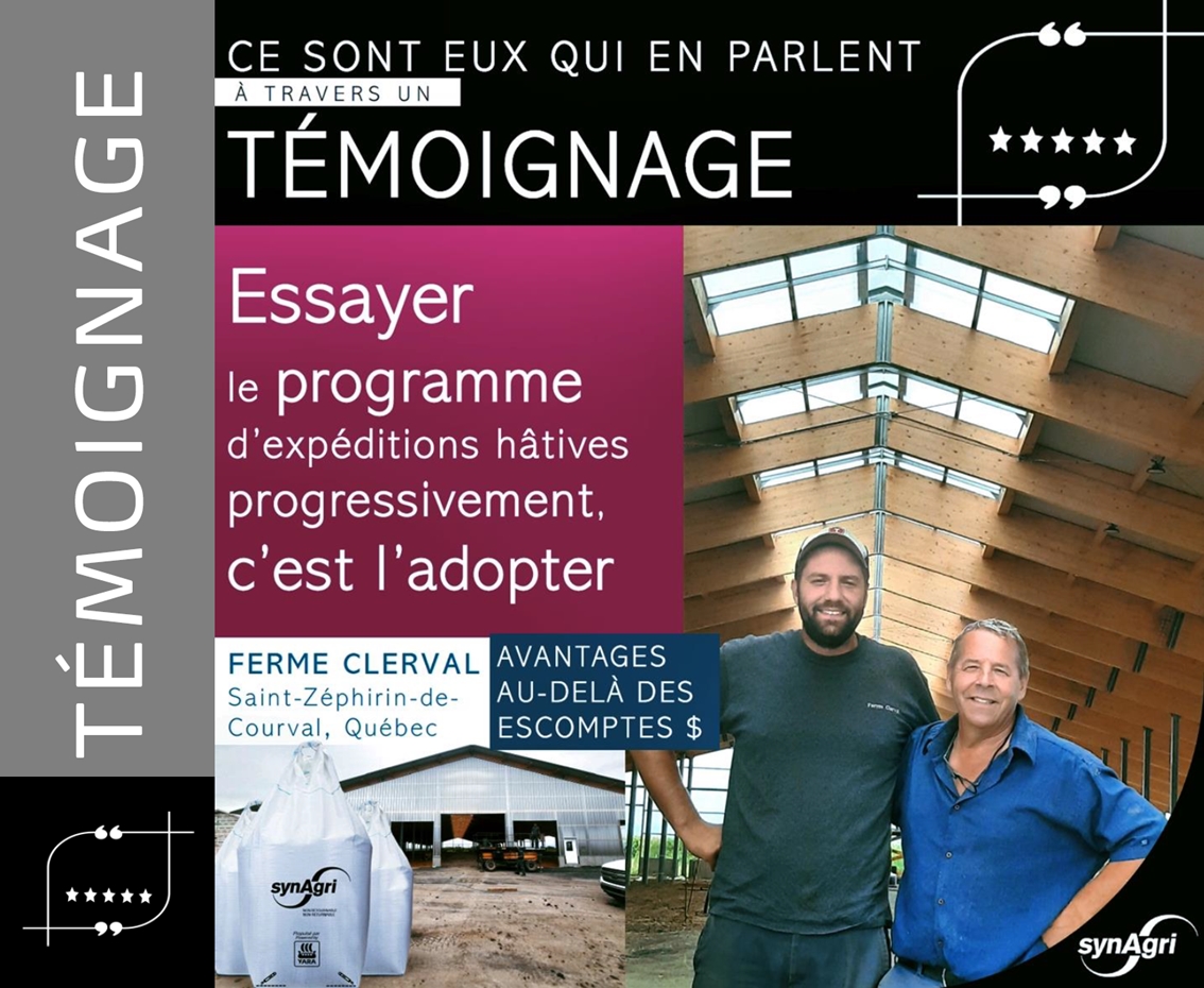 Ferme Clerval INC. – Leur expérience avec le programme d’expéditions ...
